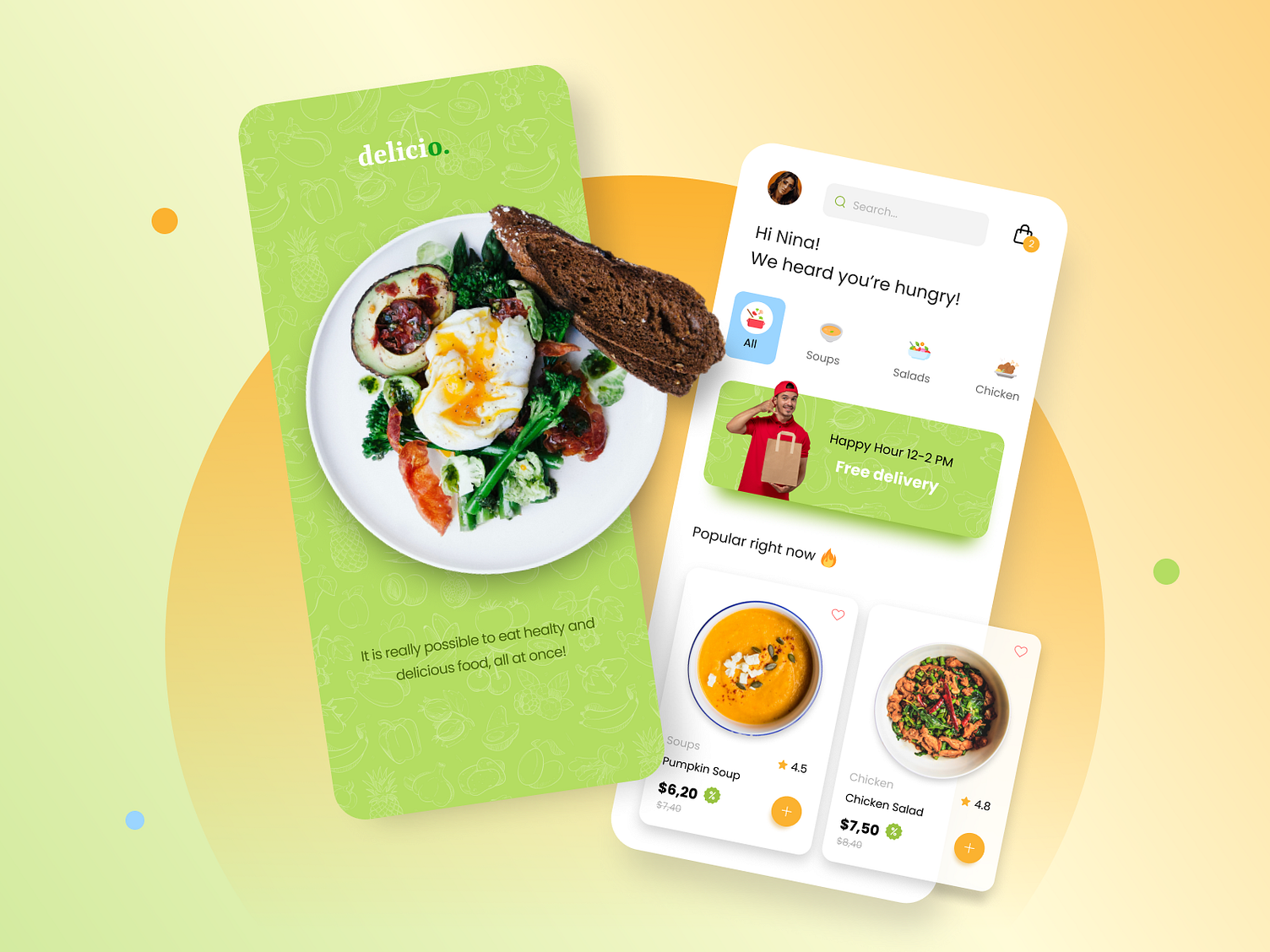 UI Design for food ordering mobile application by Nina Ristic on Dribbble