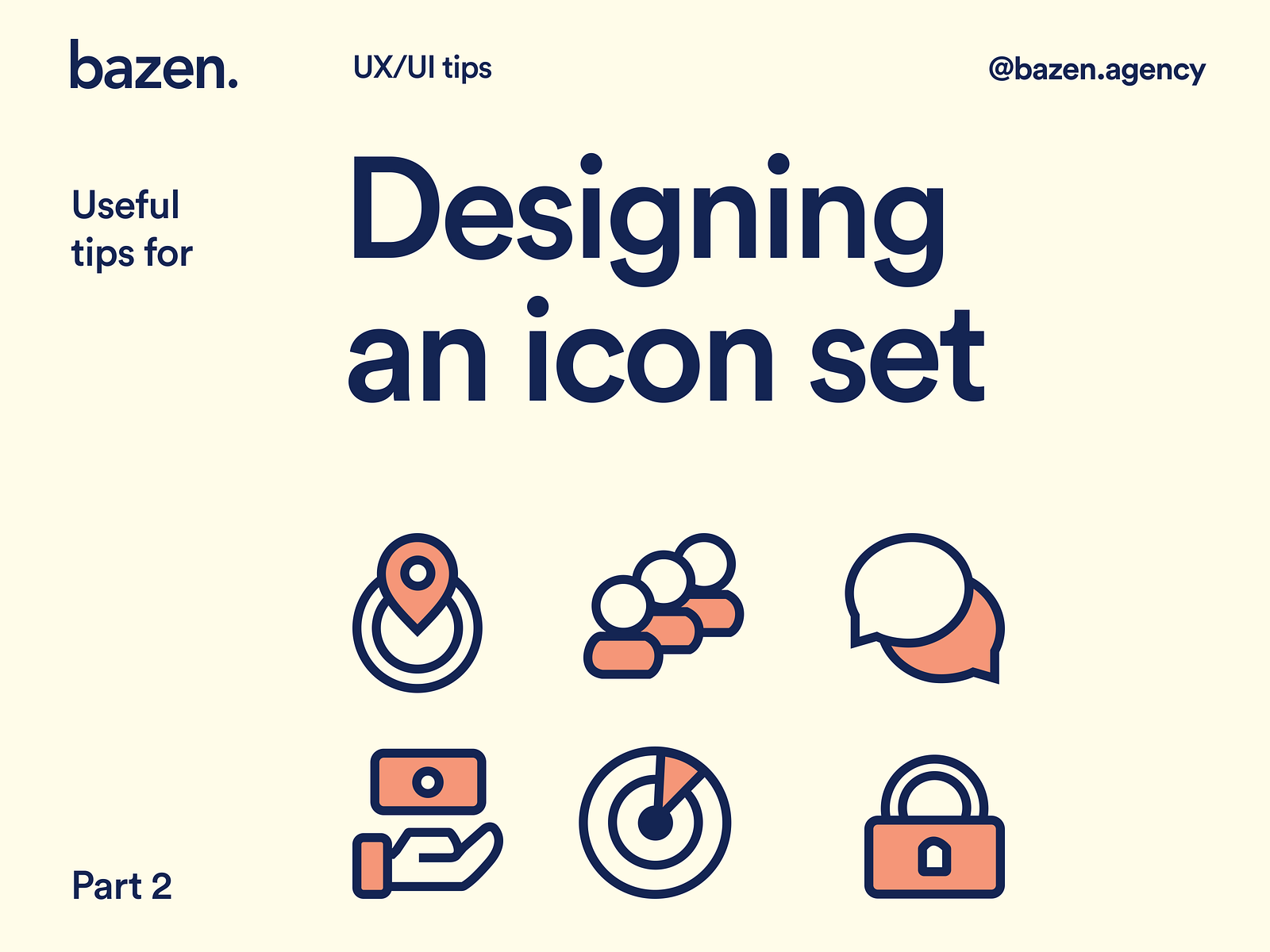 Design Tip - Designing an icon set Part 2 by bazen.talks on Dribbble