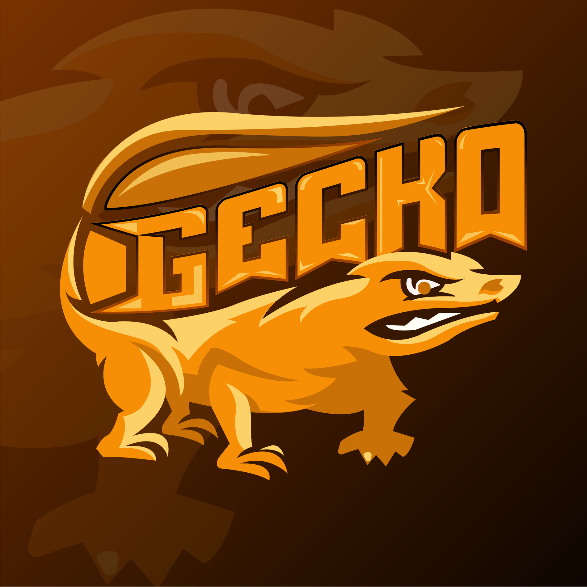 Gecko Mascot Logo Design by Logo on Dribbble