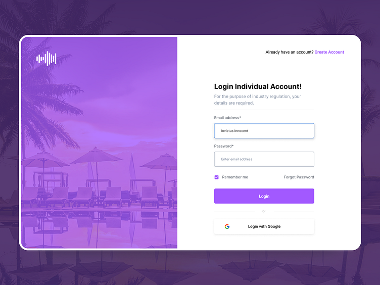 Web Login page design by Sandeep kumar on Dribbble