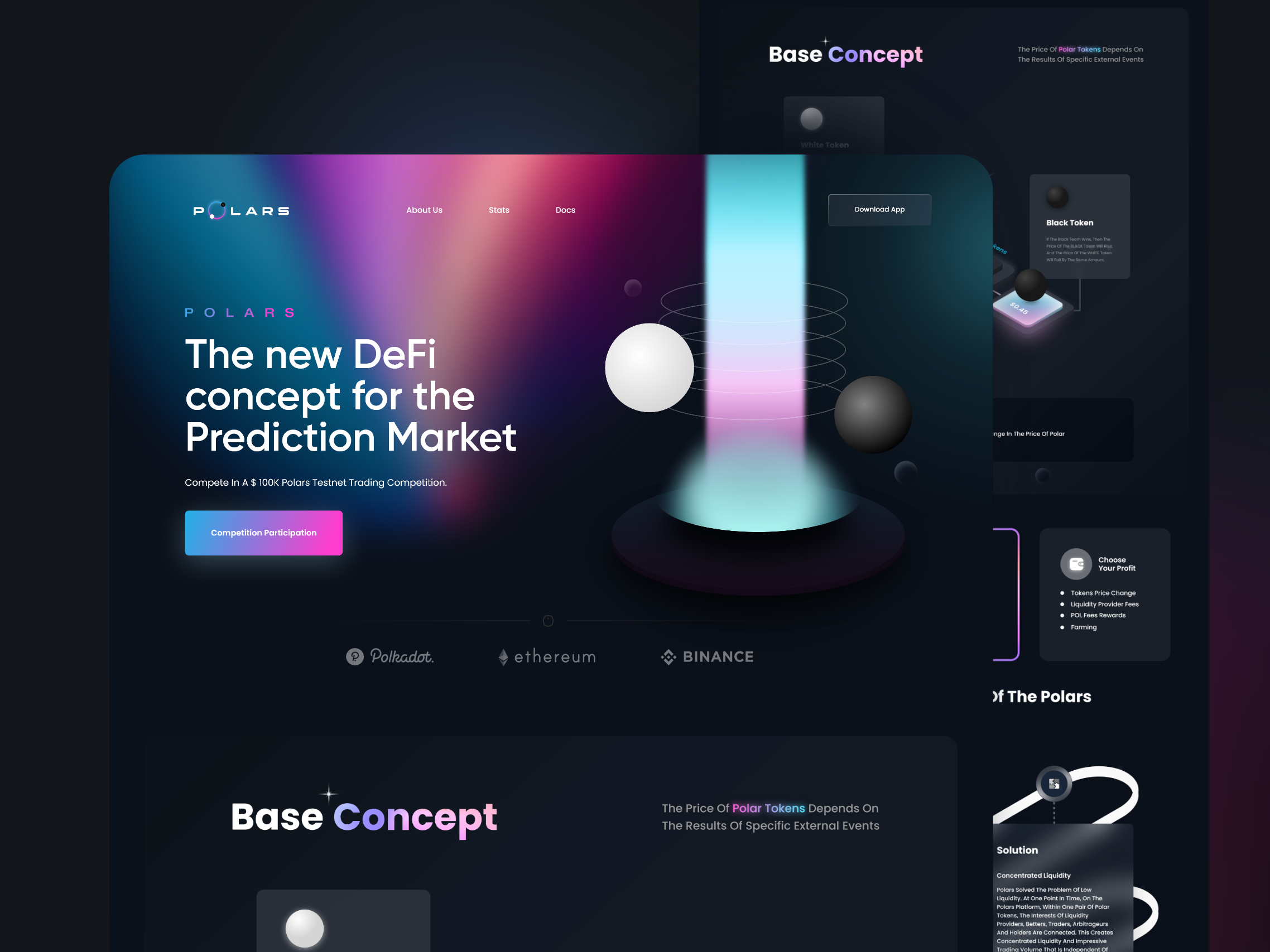 Polars Landing Page by Bogdan Falin for QClay on Dribbble