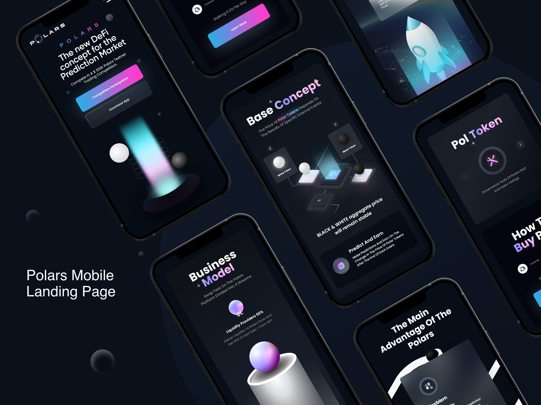 Polars Mobile Landing Page by Bogdan Falin for QClay on Dribbble