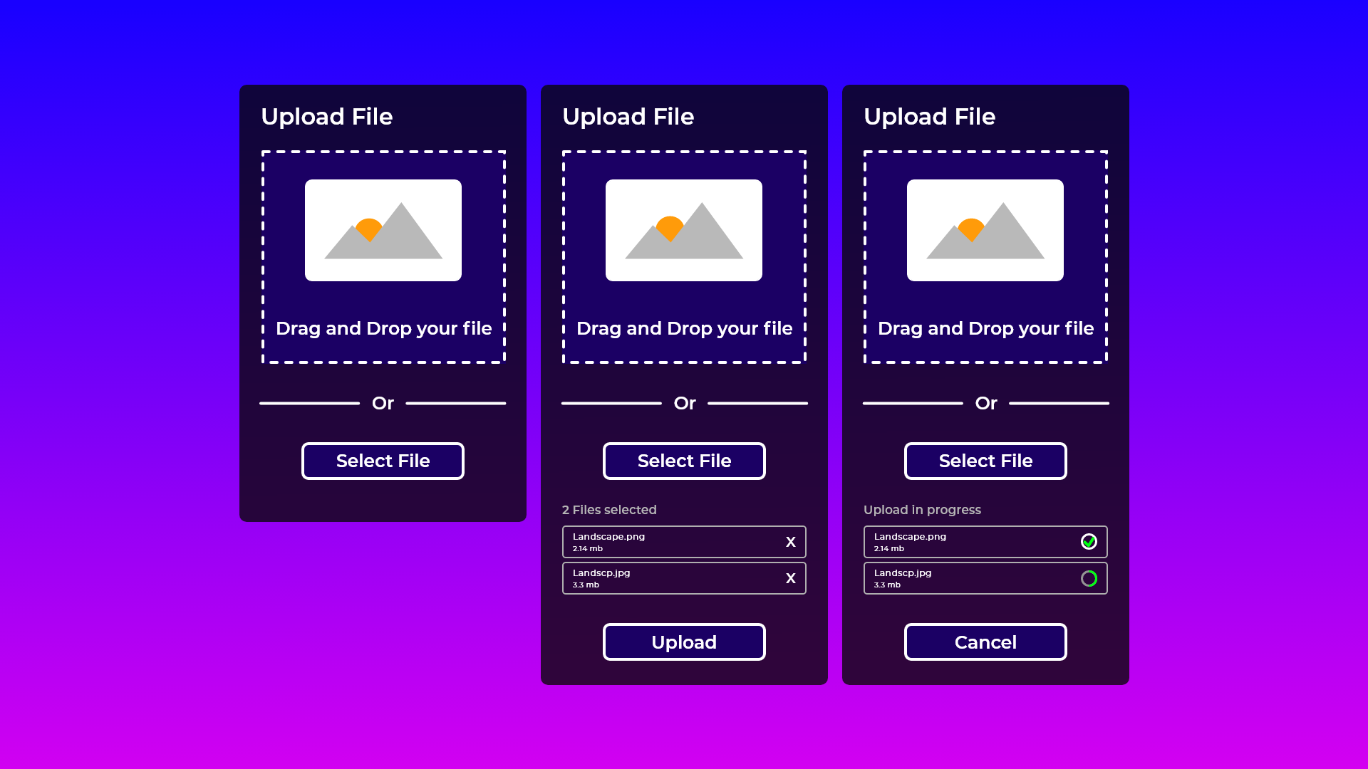 Daily UI - 031 File Upload by Saurabh on Dribbble