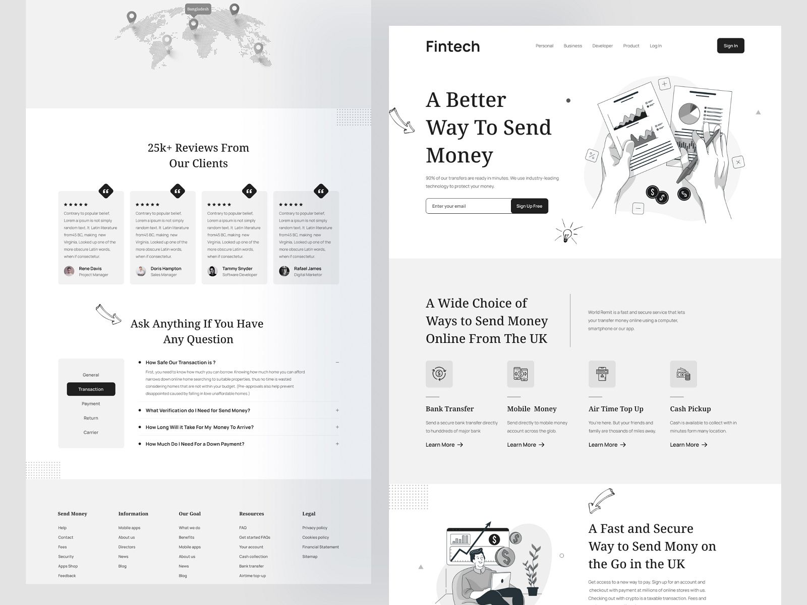 Fintech Website Landing page Design by Awlad Hossain on Dribbble