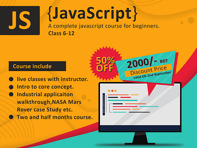 JS poster design by ashik hossain on Dribbble