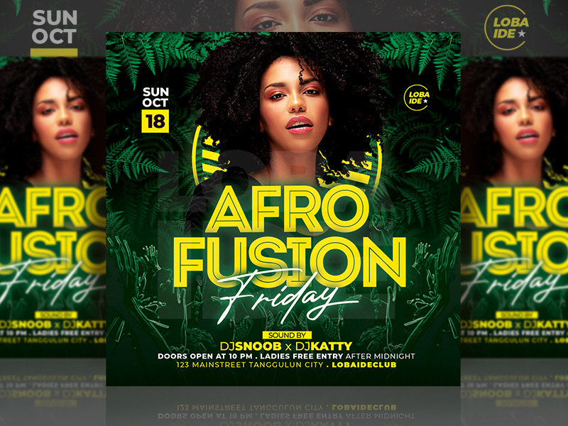Afro Fusion Flyer by Lobaide on Dribbble