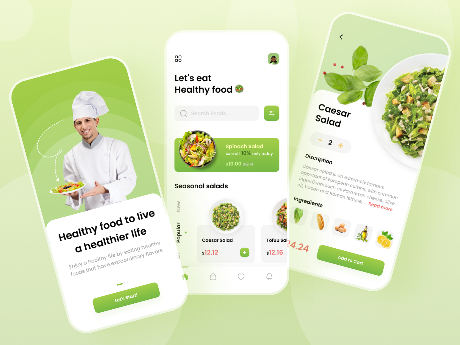 Healthy Food App 🥗 by Lan Anh on Dribbble