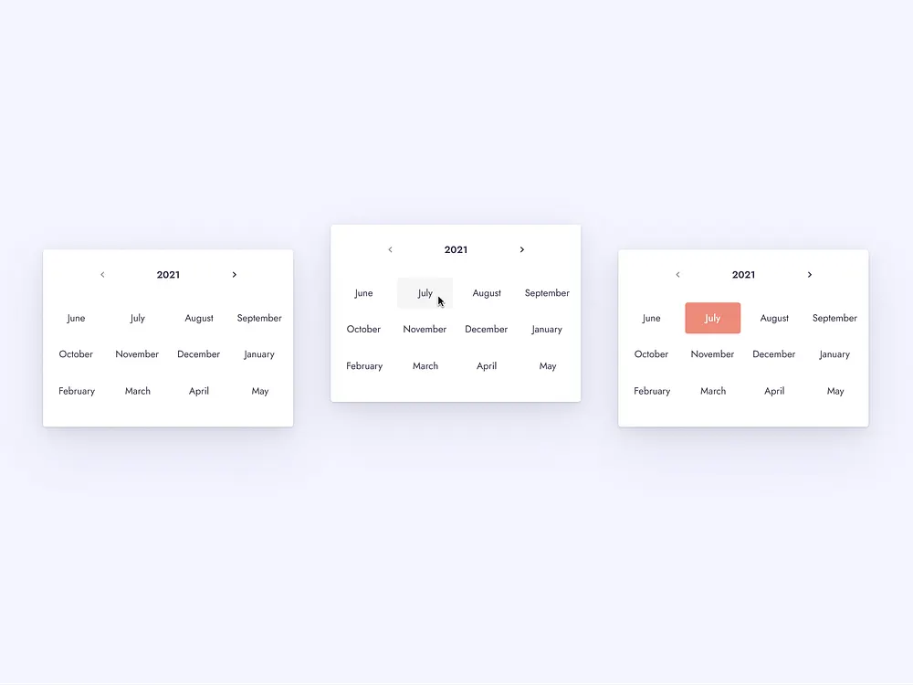 Month Picker designs, themes, templates and downloadable graphic ...