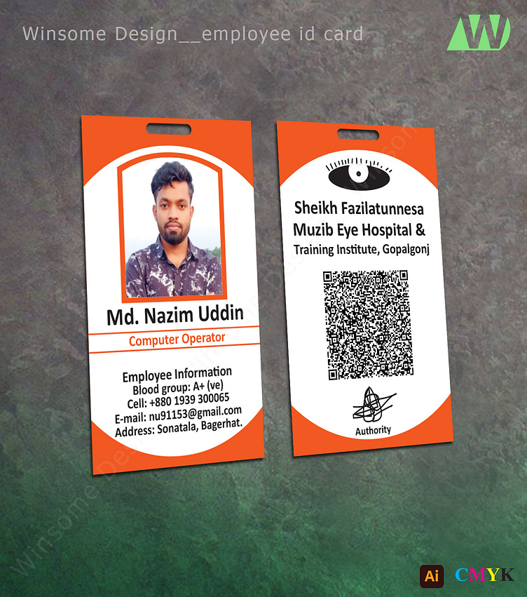 Employee id card design template-job id card design by Md. Nazimuddin ...