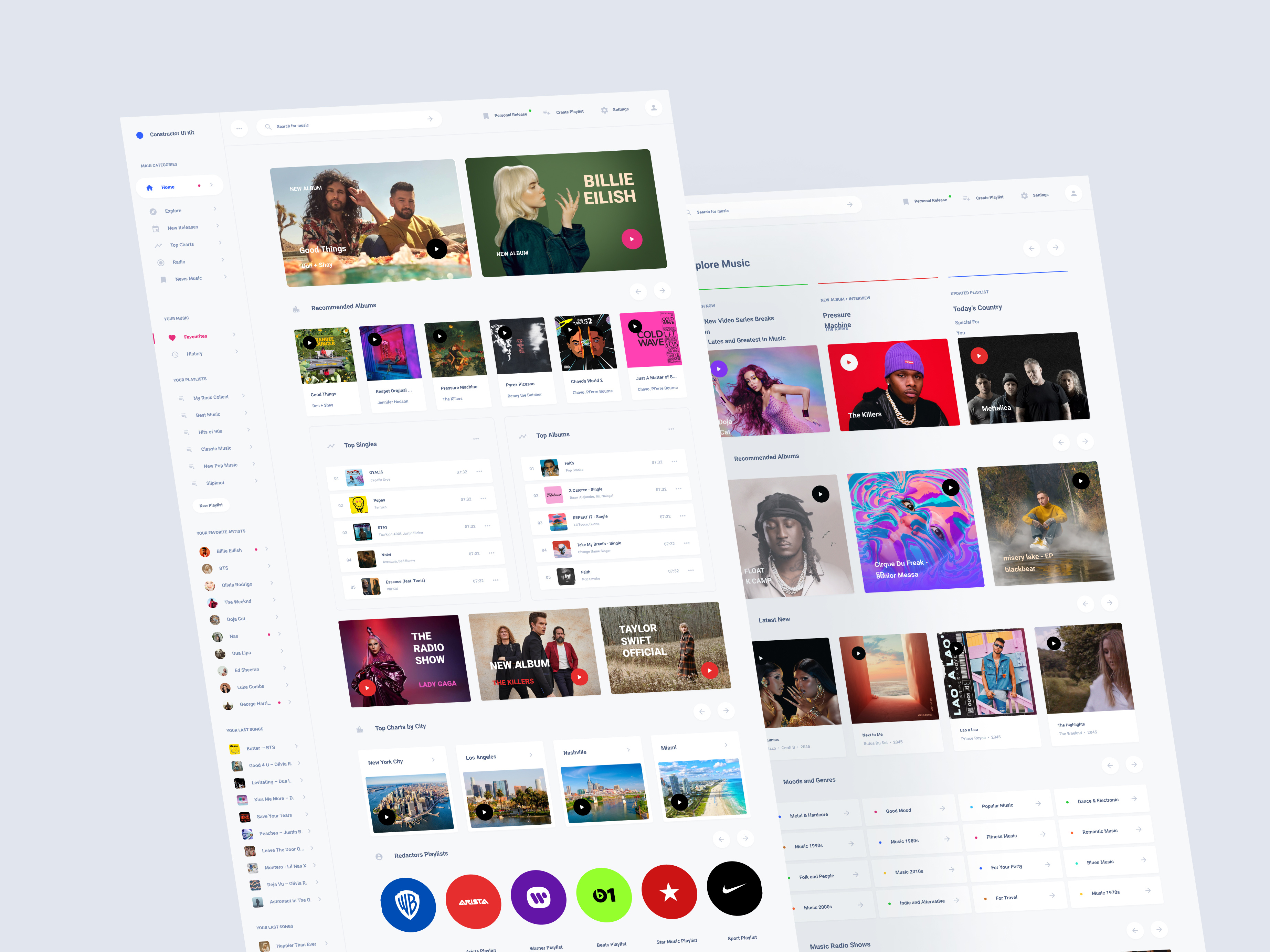 Music Dashboard by Live Spline one on Dribbble