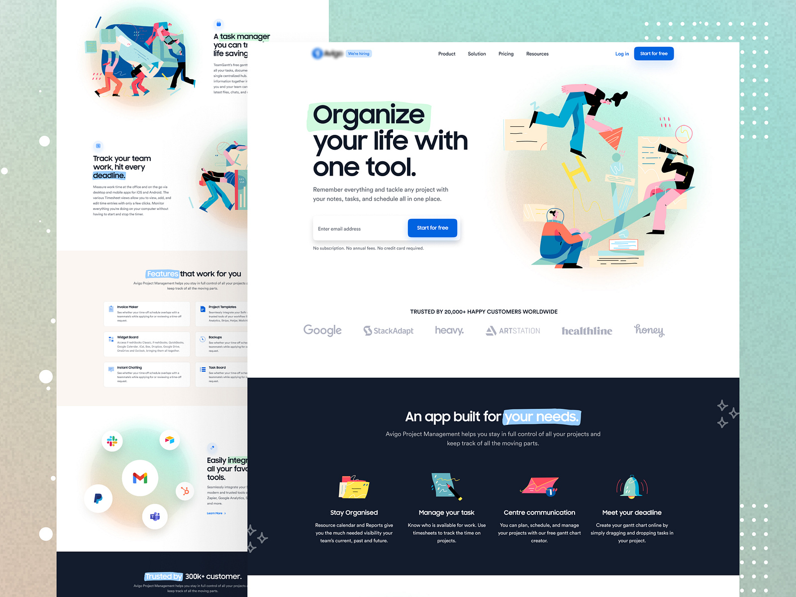 Project Management App Landing Page by FleexStudio | Web Design Agency ...