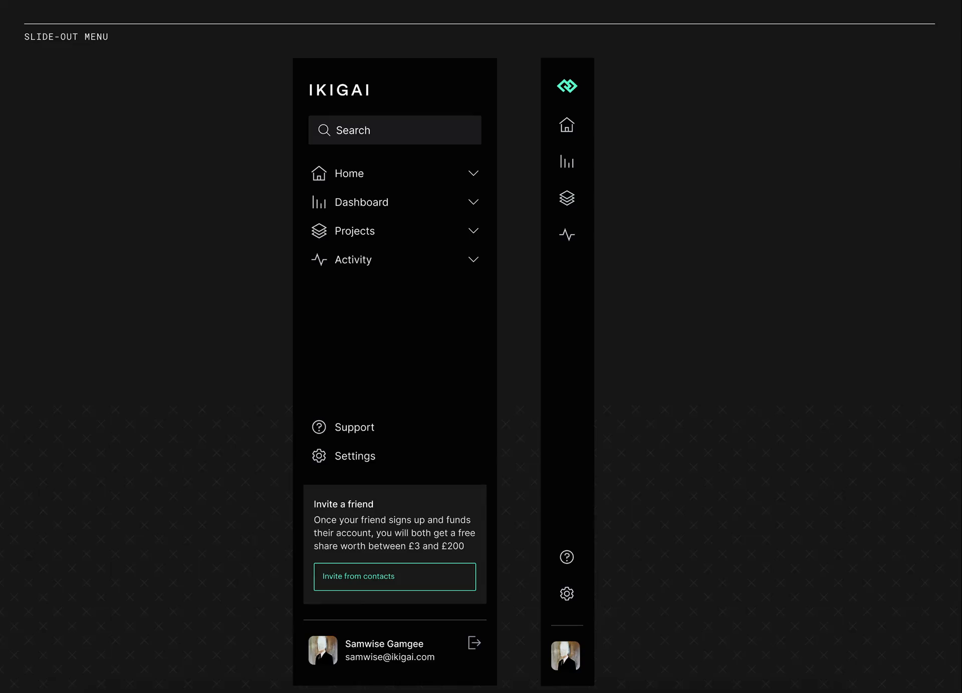 Sidebar navigation by Hakan Kabatas on Dribbble Sidebar navigation by Hakan Kabatas on Dribbble