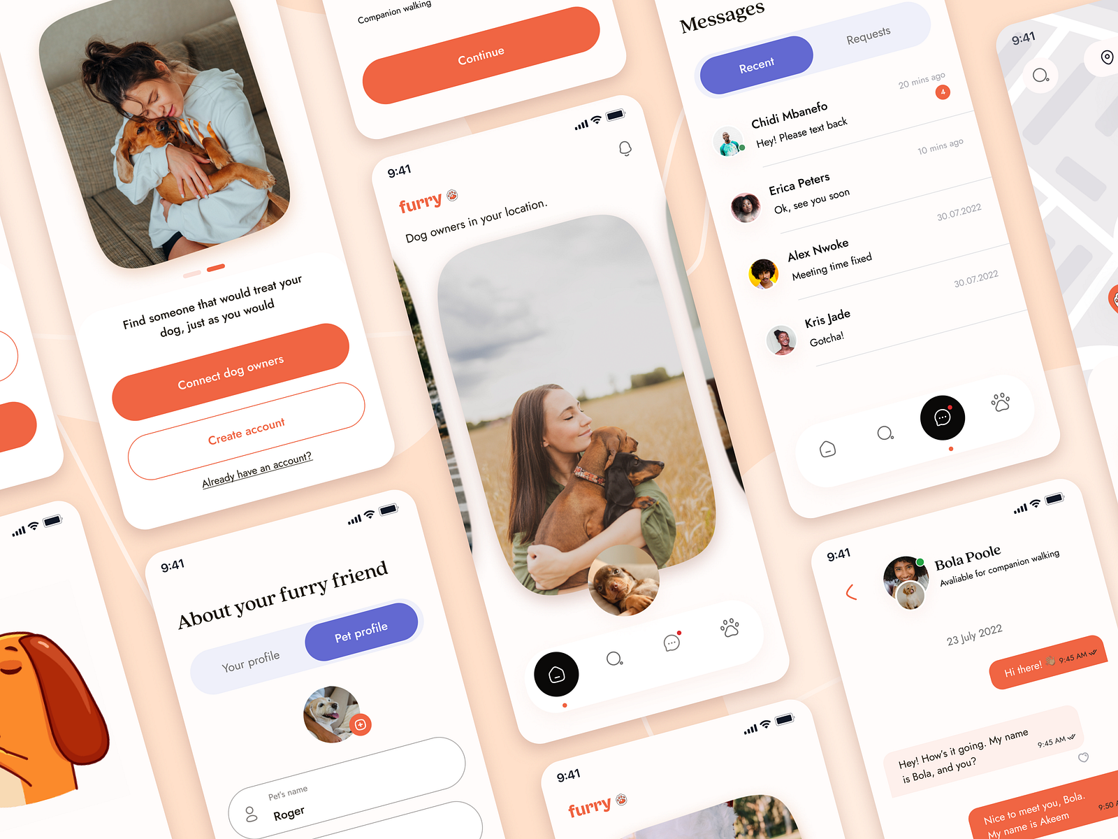 Furry - Social App for Dog Owners by Thelma Azonobi on Dribbble