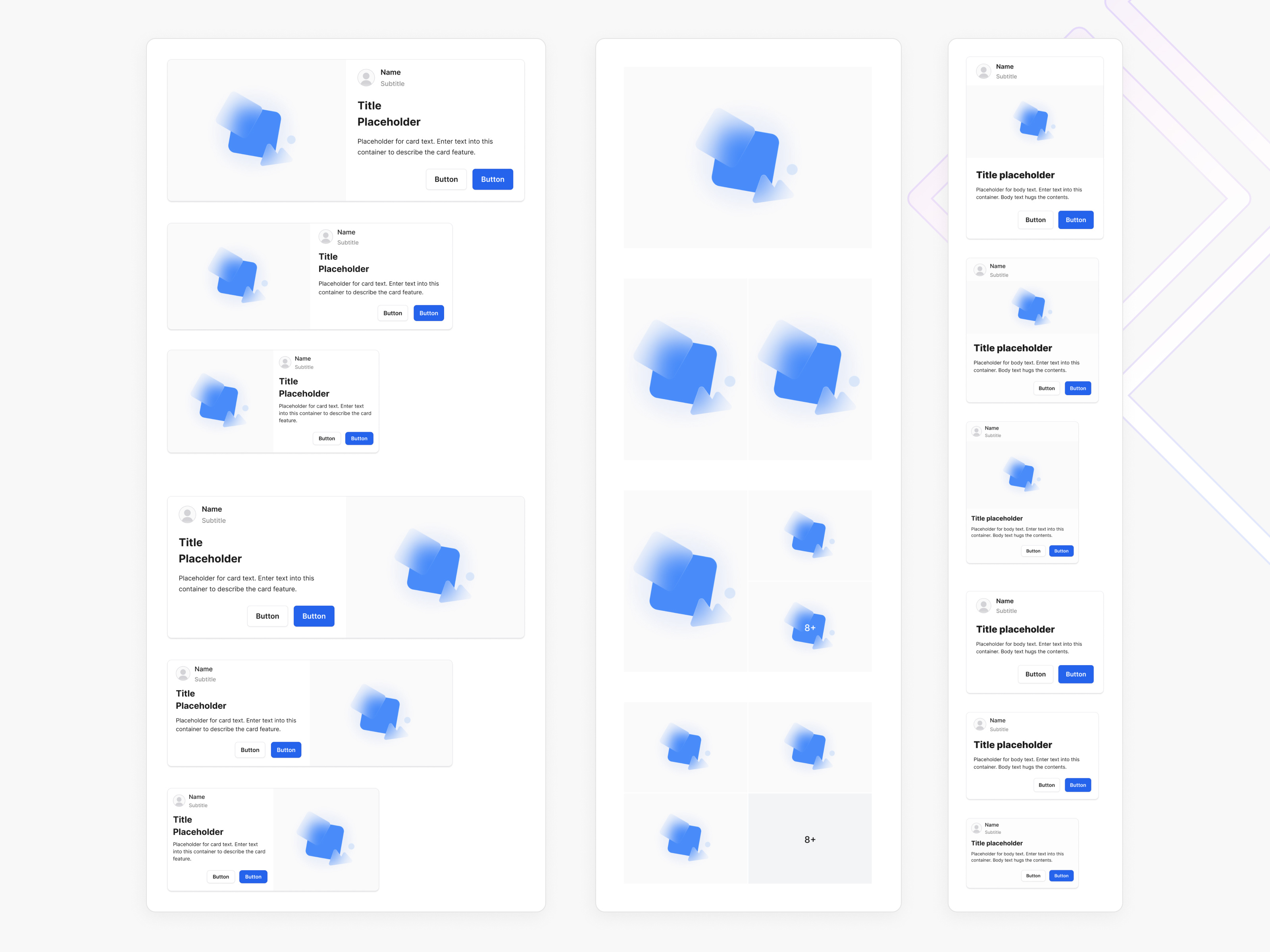 Cards components for Figma — Frames X by Bunin Dmitriy on Dribbble