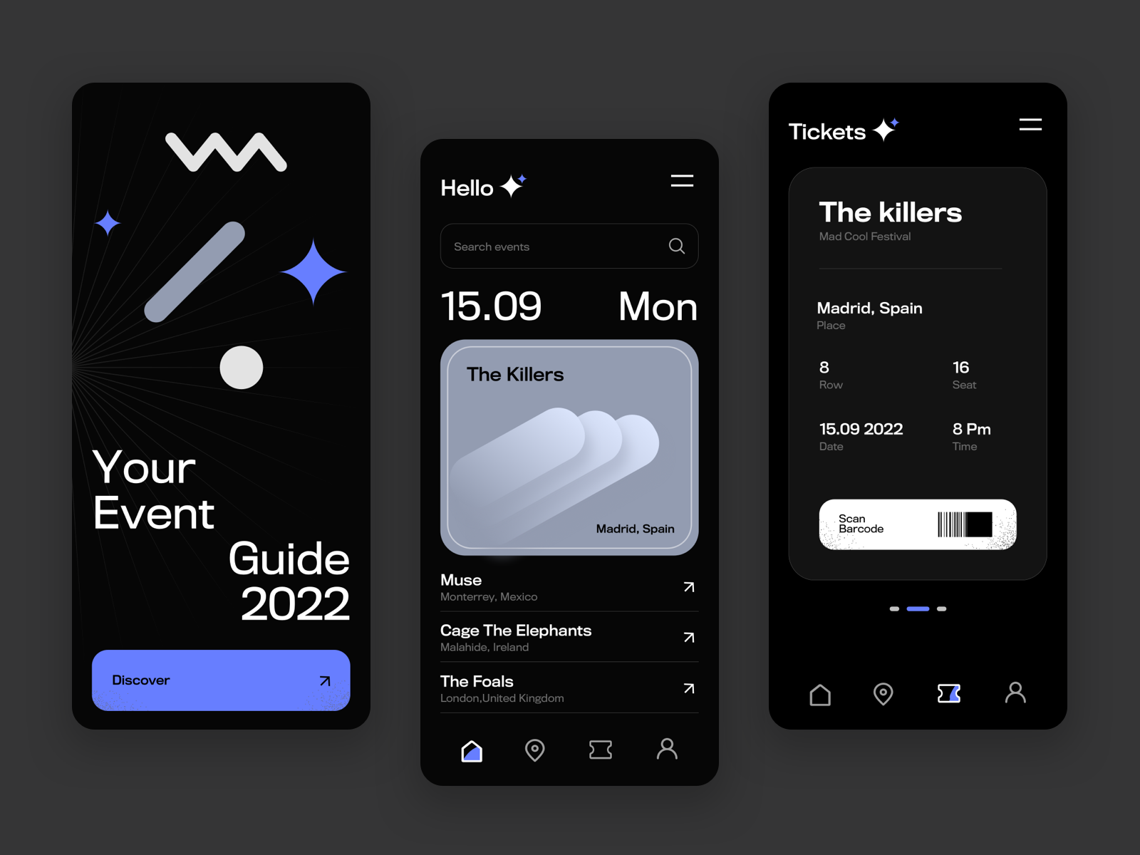 Event App Ui By Giga Tamarashvili On Dribbble
