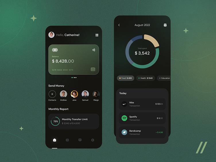Wallet App by Kristina Spiridonova for Purrweb UI/UX Agency on Dribbble