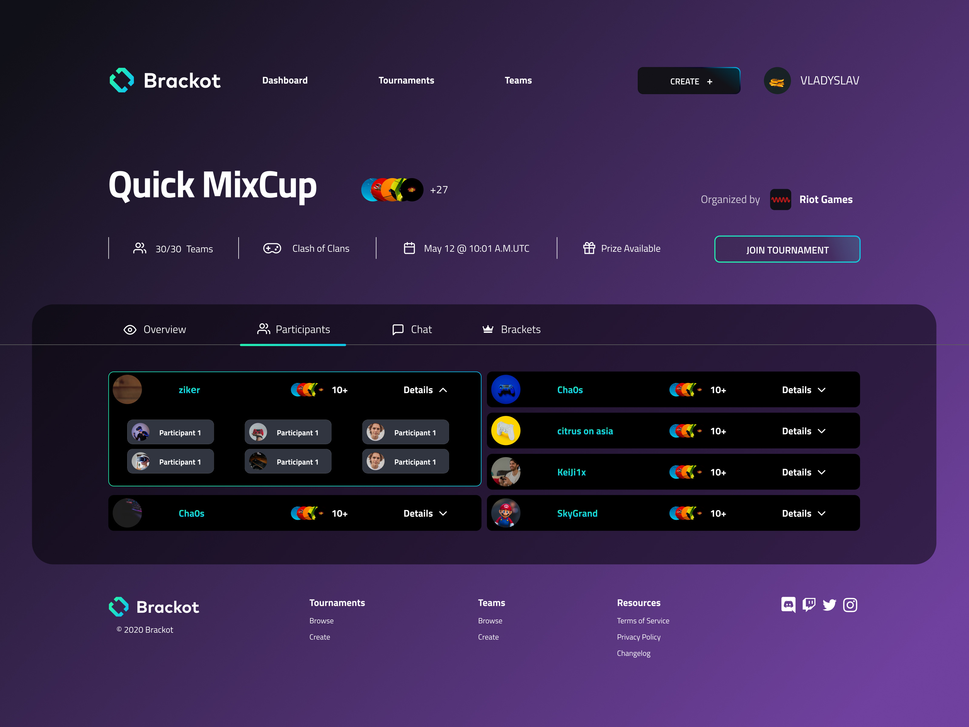 Gaming Tournament Platform - UX/UI design & web development🎮 by VALMAX ...