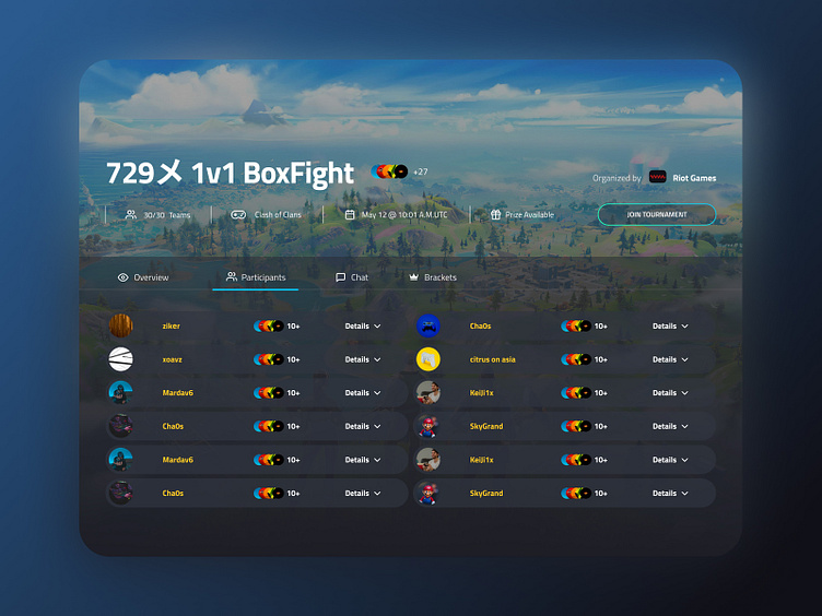 Gaming Tournament Platform - UX/UI design & web development🎮 by VALMAX ...