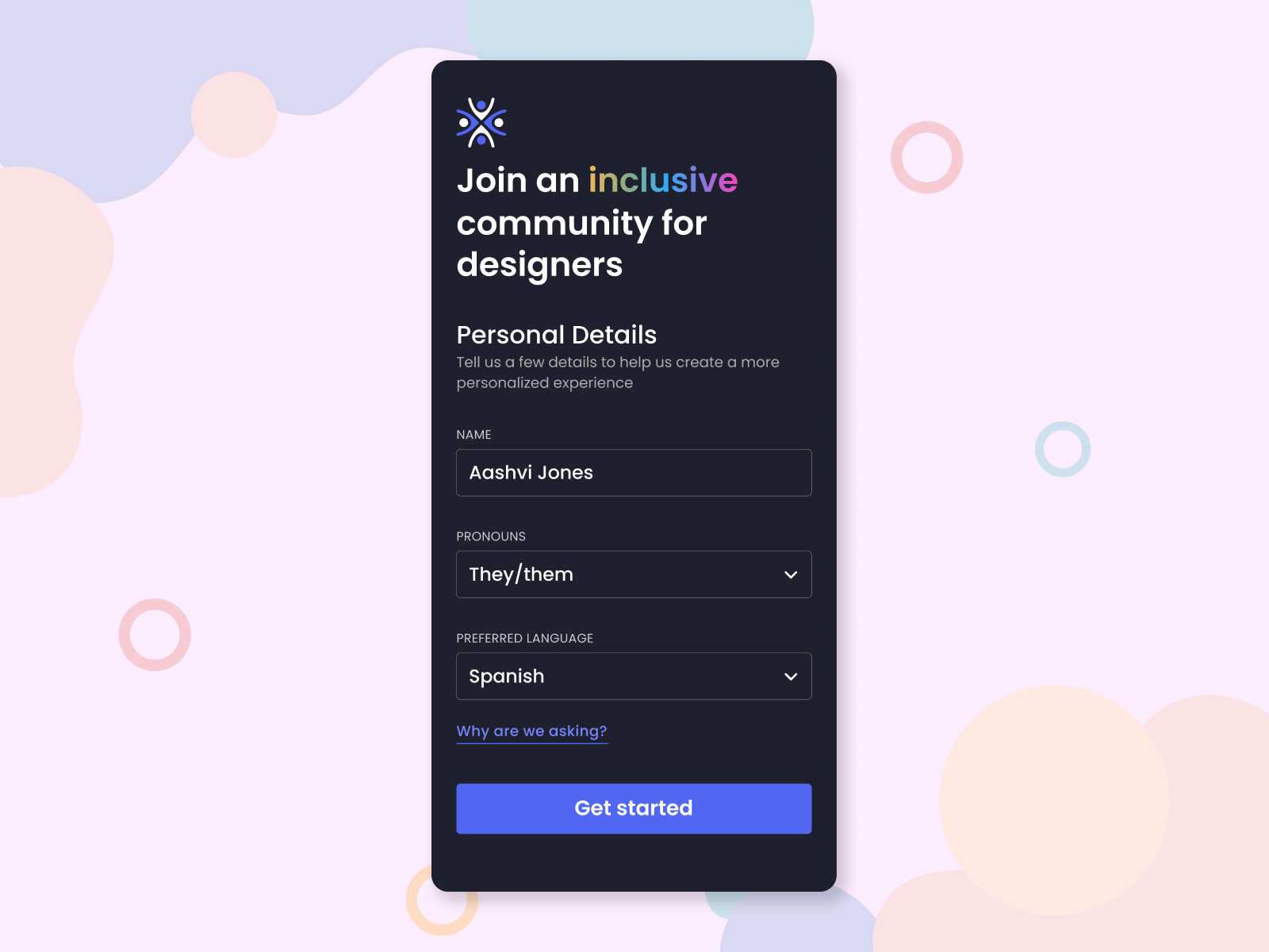 Inclusive Onboarding Form by Deepika Rao on Dribbble