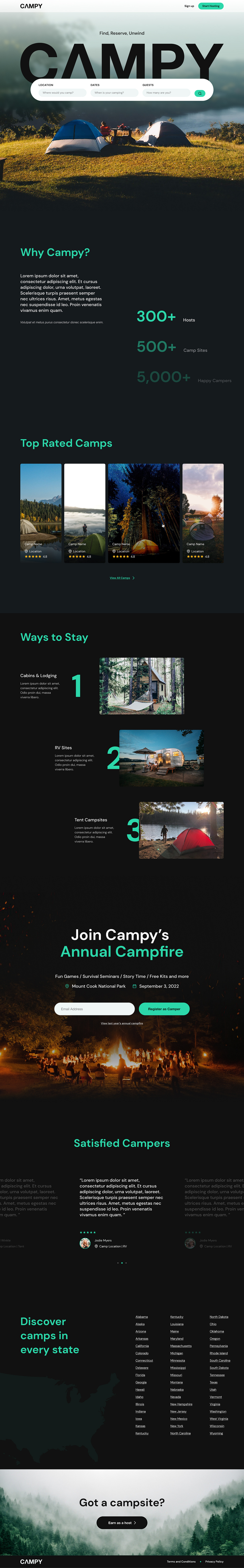 Campy - AirBnb for Campers by Bryan Gersalia on Dribbble