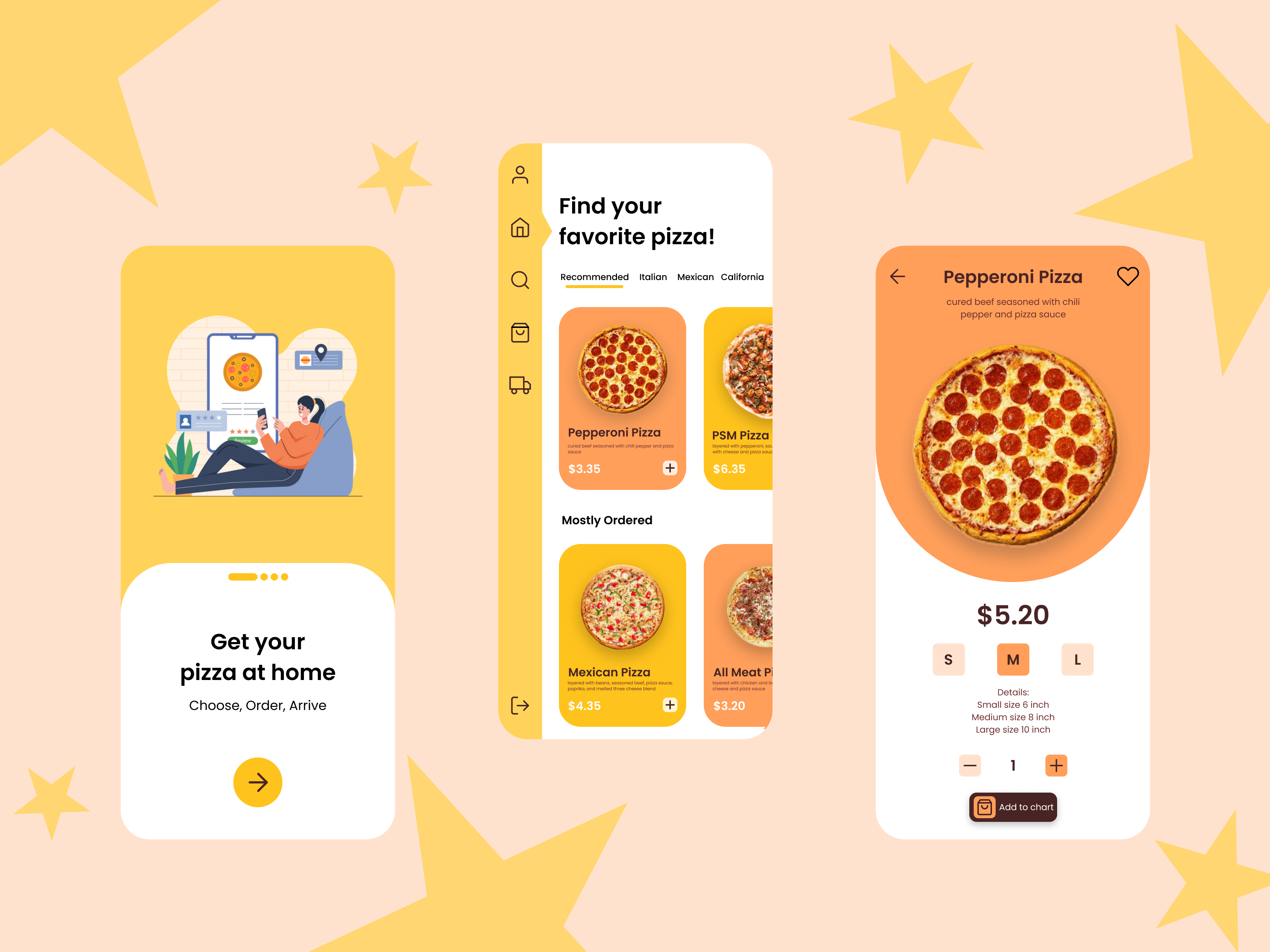 Pizza Delivery Mobile App by Adeline Federova on Dribbble