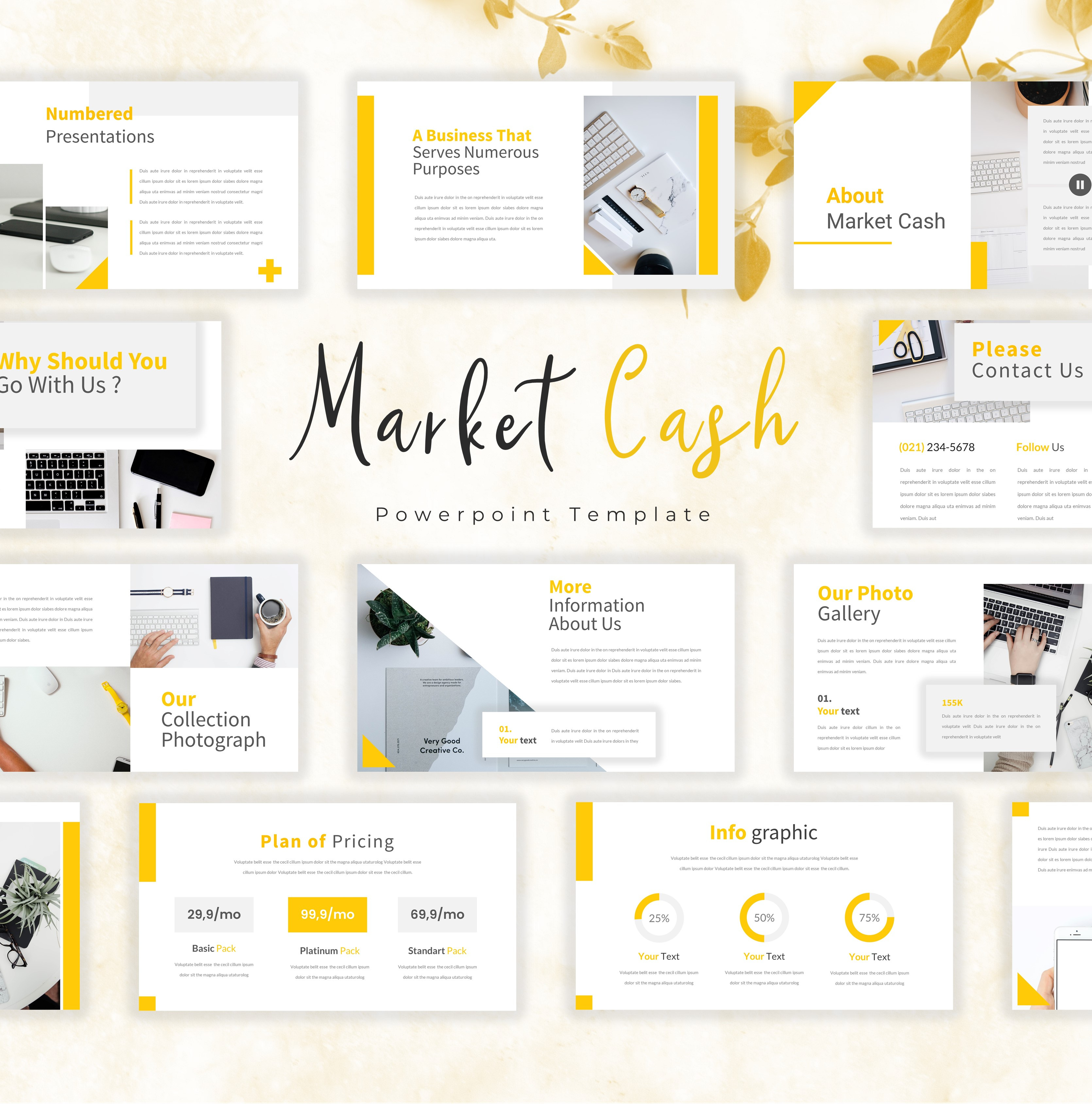 Market Cash – Business PowerPoint Template by Stockes on Dribbble