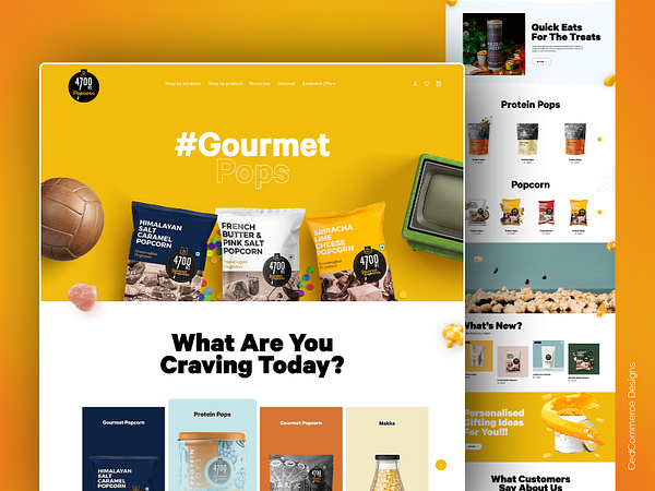 4700BC Popcorn Landing Page Design by Cedcommerce Designs on Dribbble