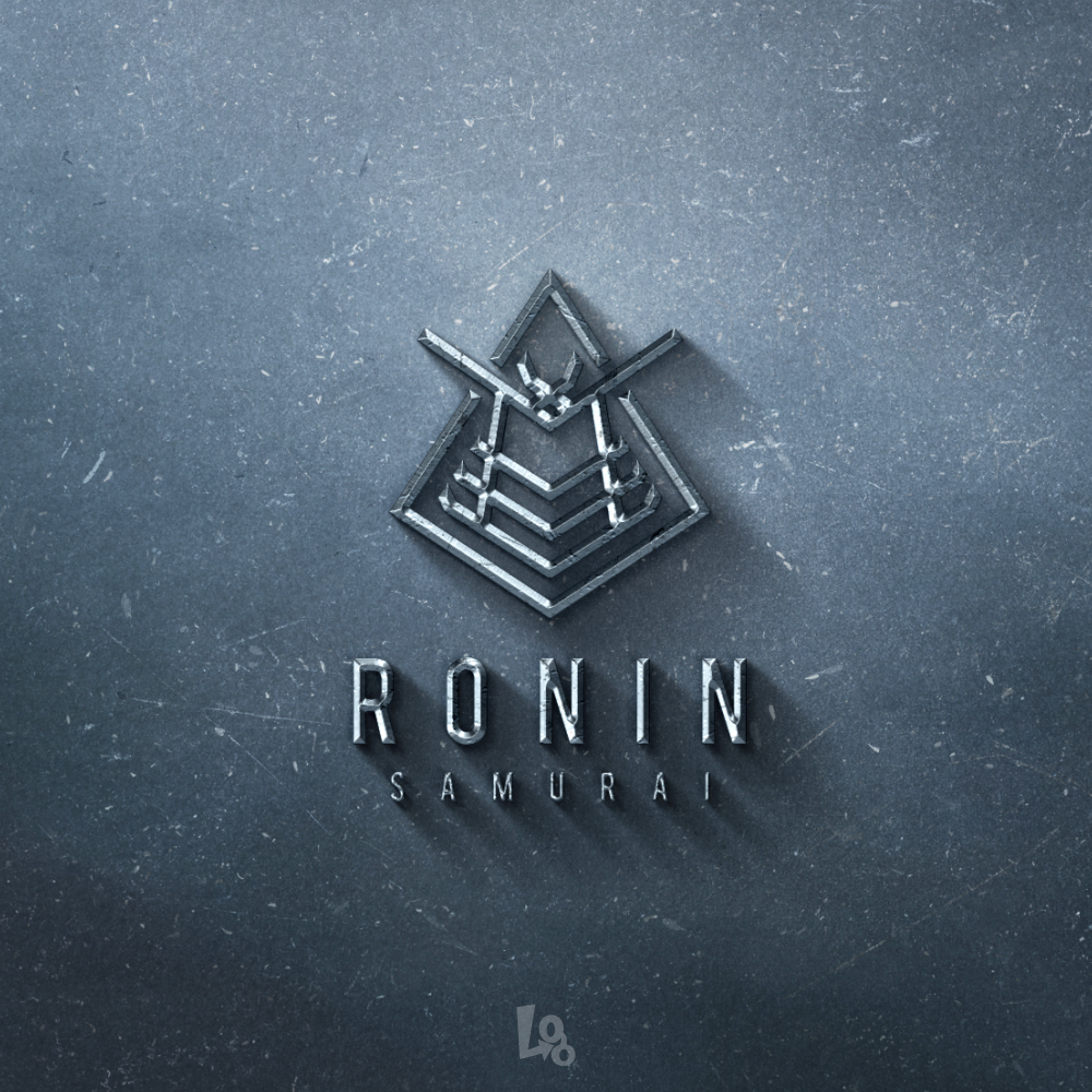 ronin samurai line logo by logo gaes on Dribbble