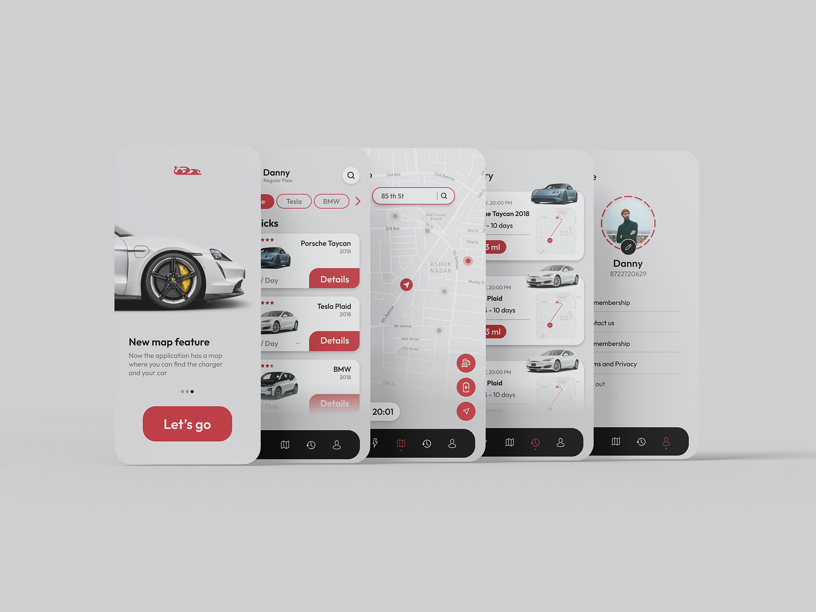 Electric Car Rent Concept App by Alibek on Dribbble