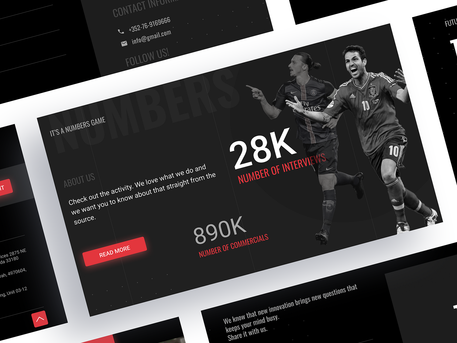 Sports Website Design by Dmitry Sergushkin on Dribbble