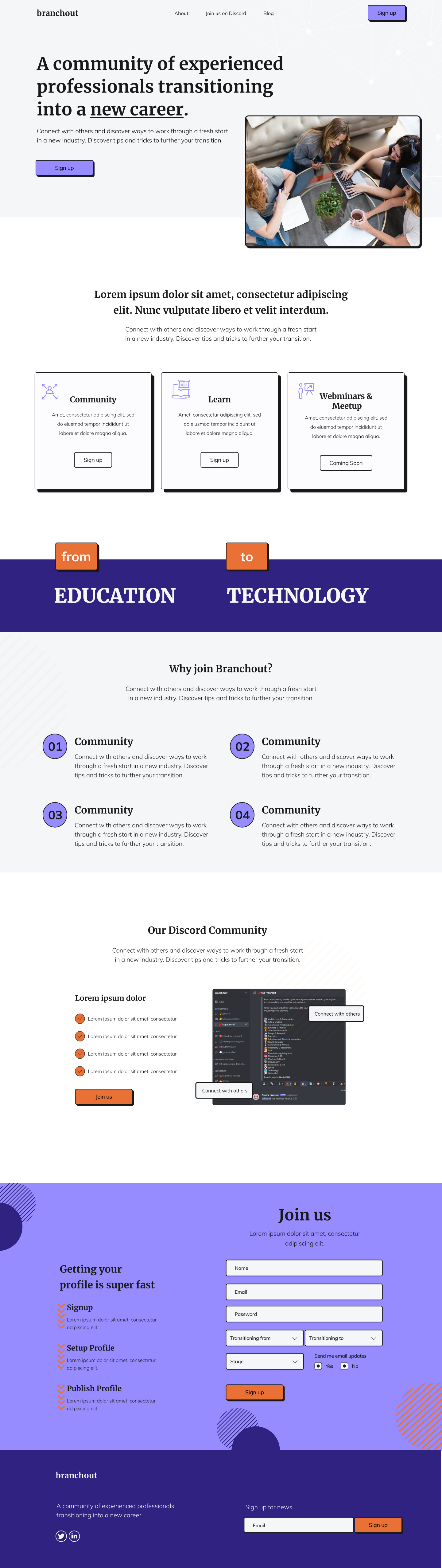 Community Landing Page by Ana Paula | UI Design & Webflow Developer on ...