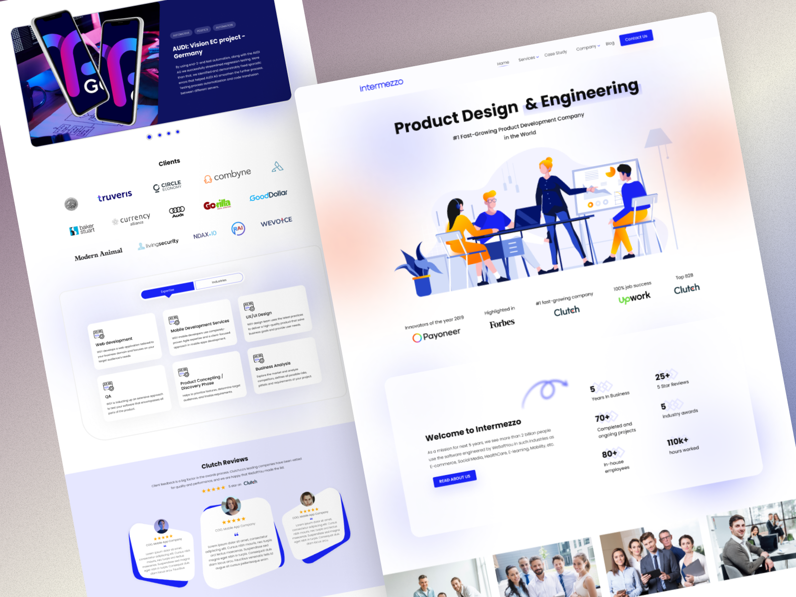 Intermezzo Agency Platform Homepage by Sabbiruiux for Interfacly on ...