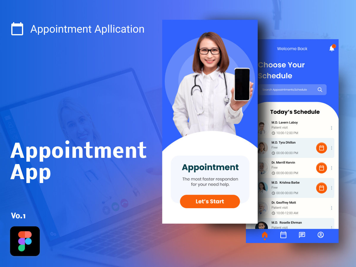 appointment app by kanguiux on Dribbble