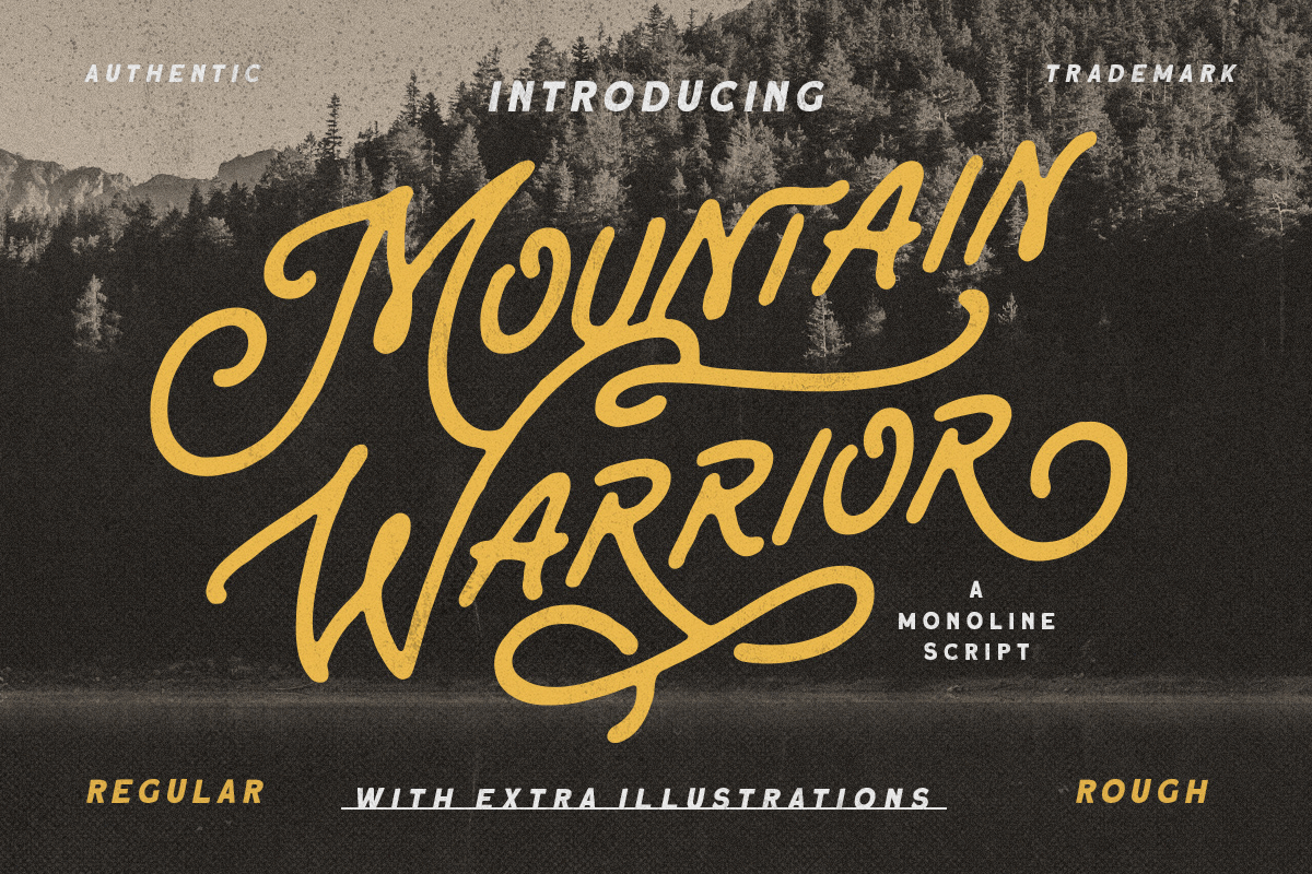 Mountain Warrior - Monoline Script by Letterhend Studio on Dribbble