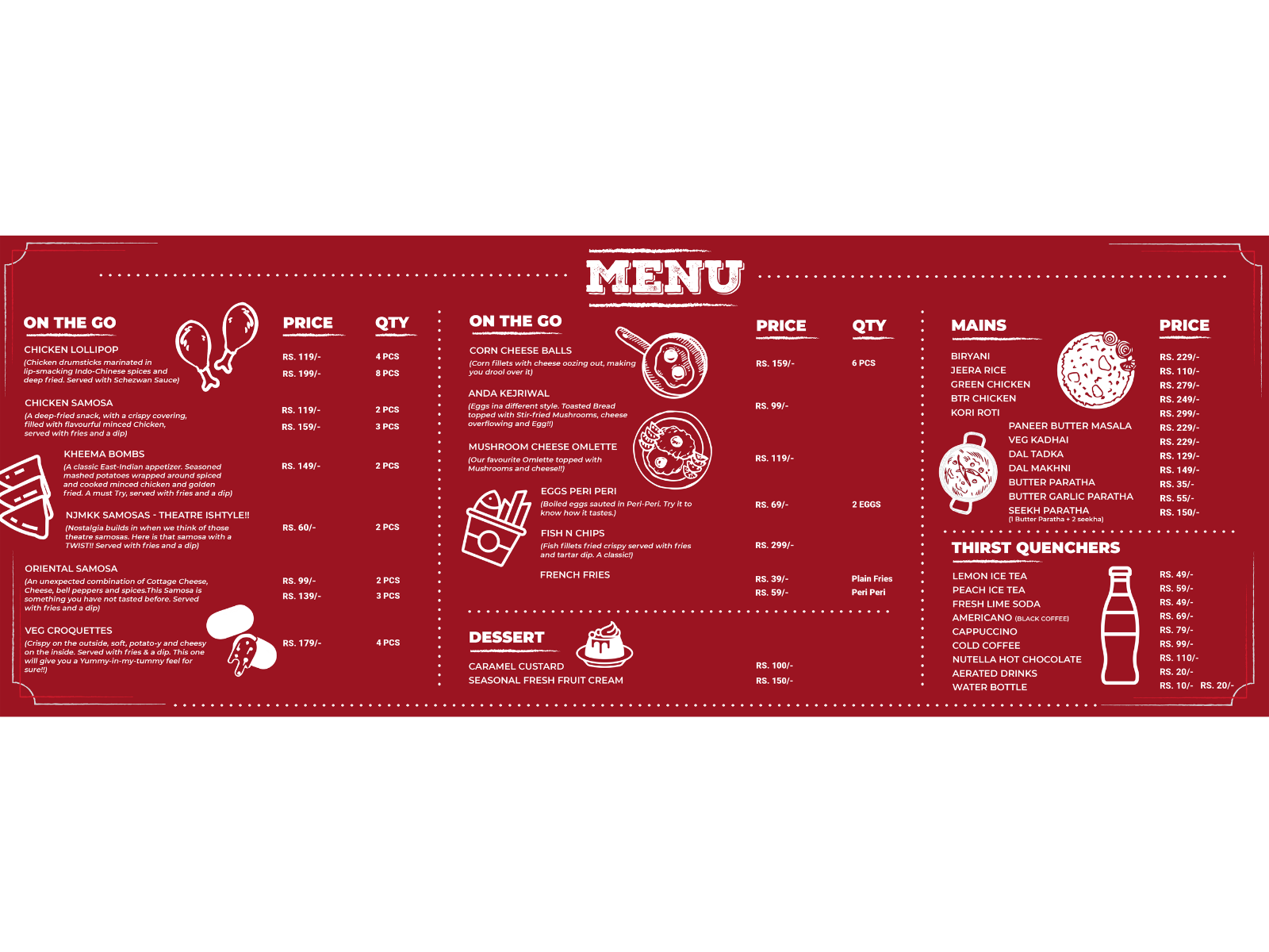 Restaurant - Menu Card by Deepika Rane on Dribbble