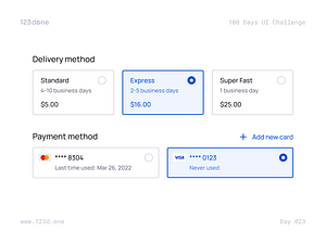 Day 023 — Radio Buttons | 100 days UI challenge by Dima Groshev | 123done on Dribbble