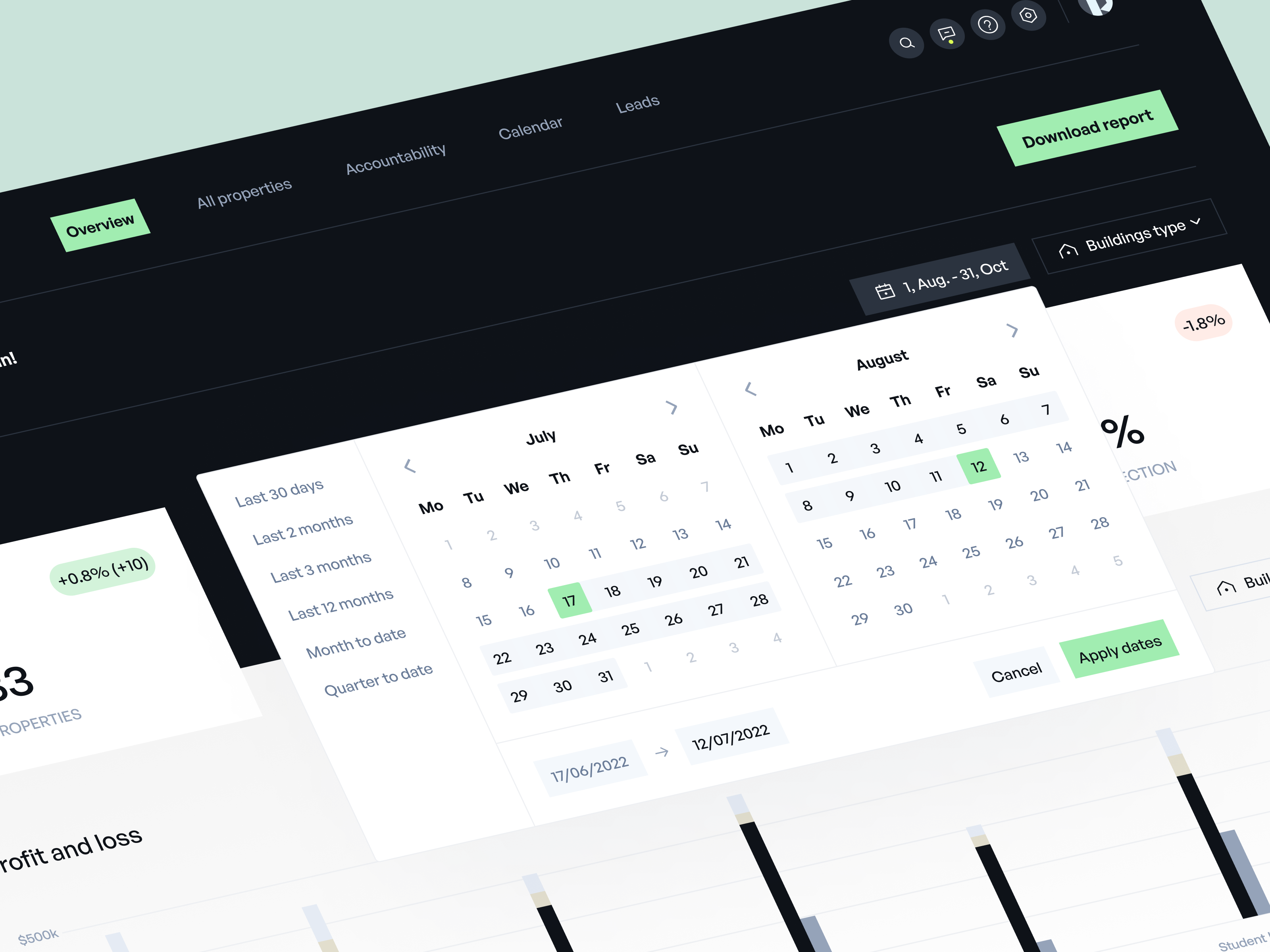 Nook • Date Range Picker Component by Juliette Lagache on Dribbble