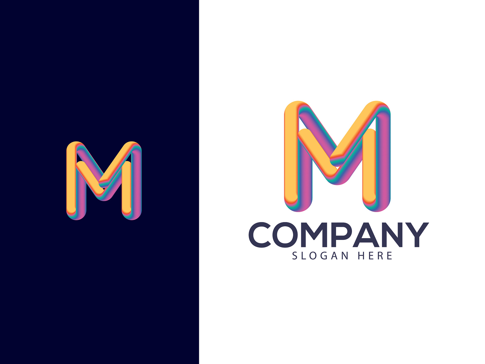 3D M letter mark logo | modern logo | M letter | logos by Designer ...