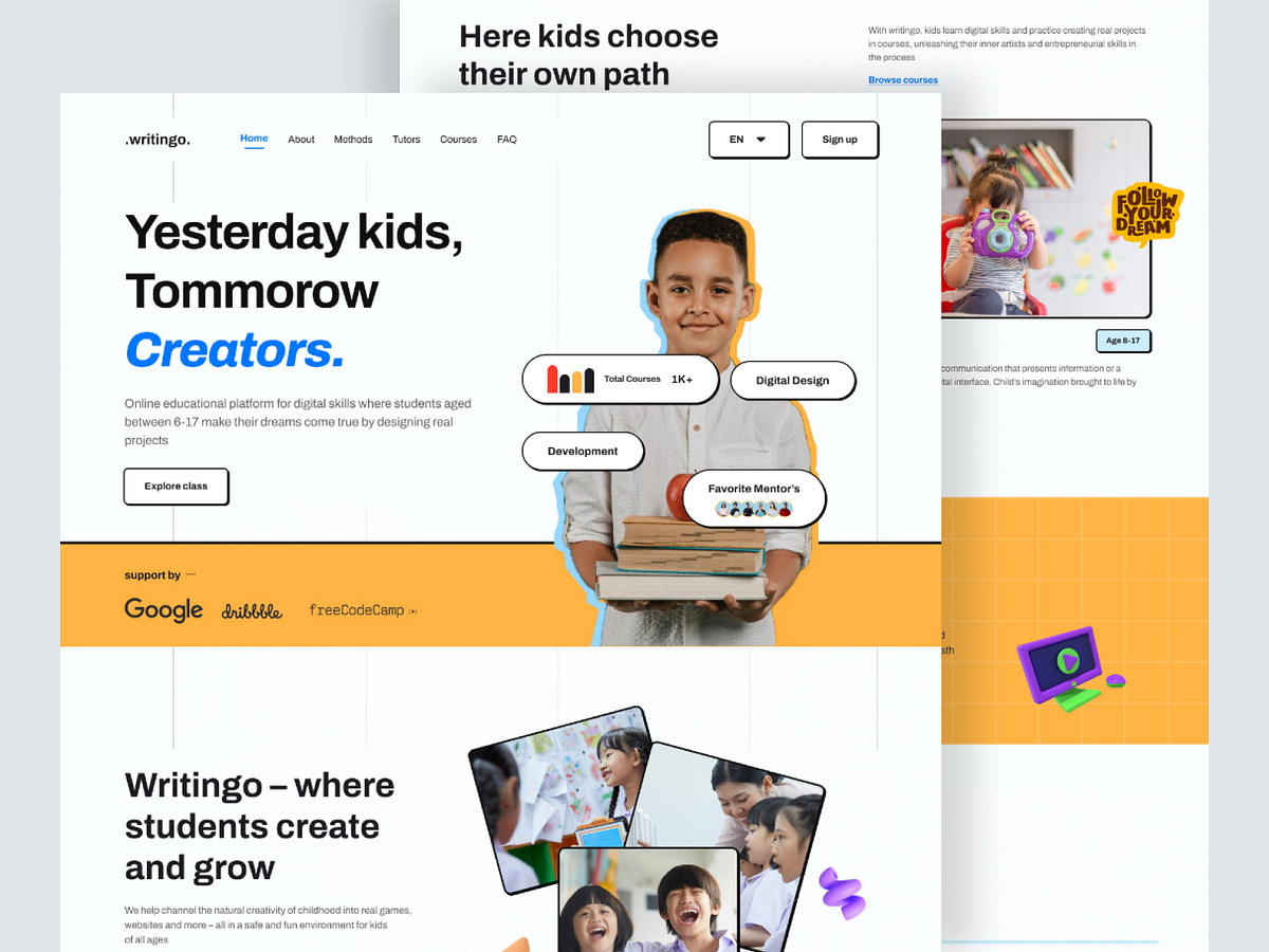 Browse thousands of Youth Website images for design inspiration | Dribbble