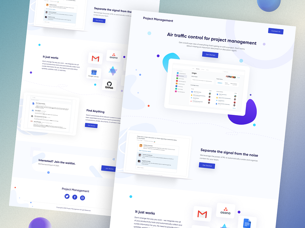 Project Management Landing Page by Sabbiruiux for Troikagency - UX/UI ...