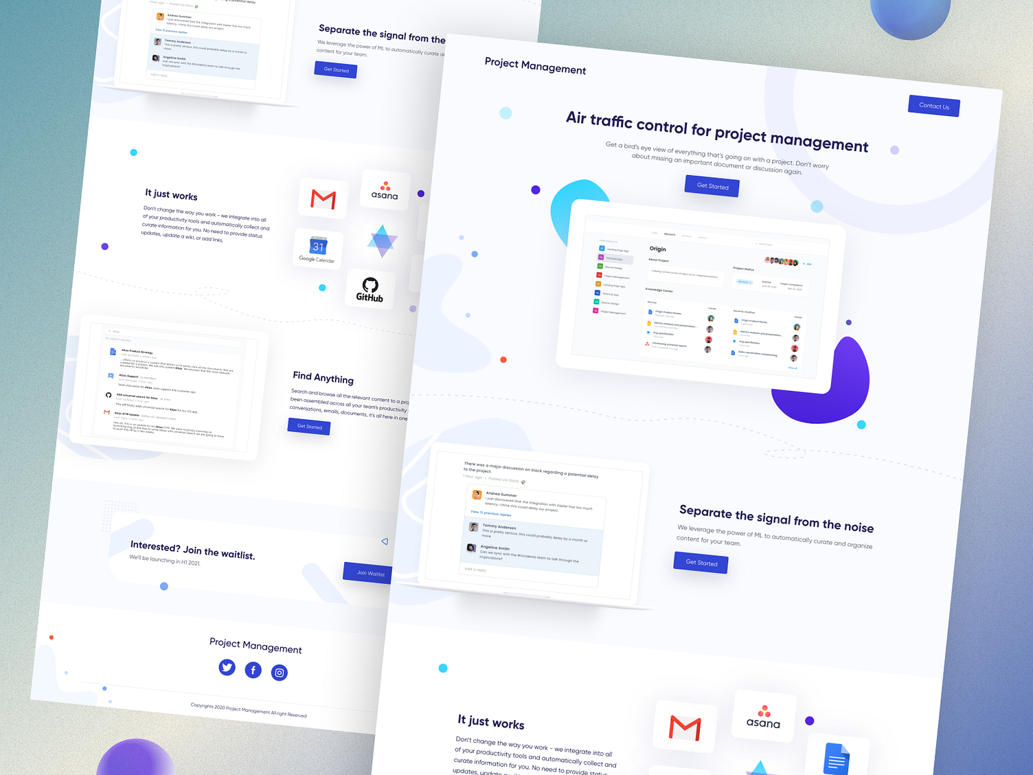 Project Management Landing Page by Sabbiruiux for Interfacly on Dribbble