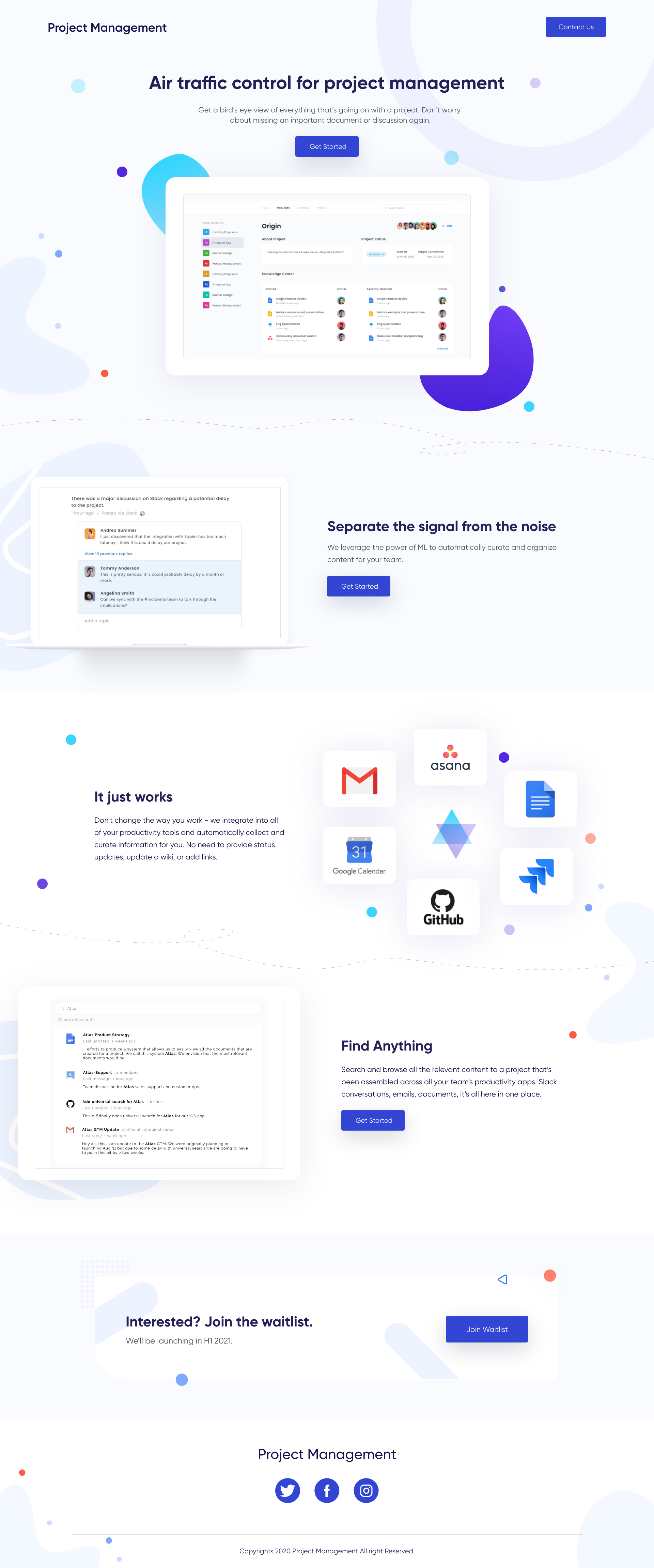 Project Management Landing Page by Sabbiruiux for Interfacly on Dribbble