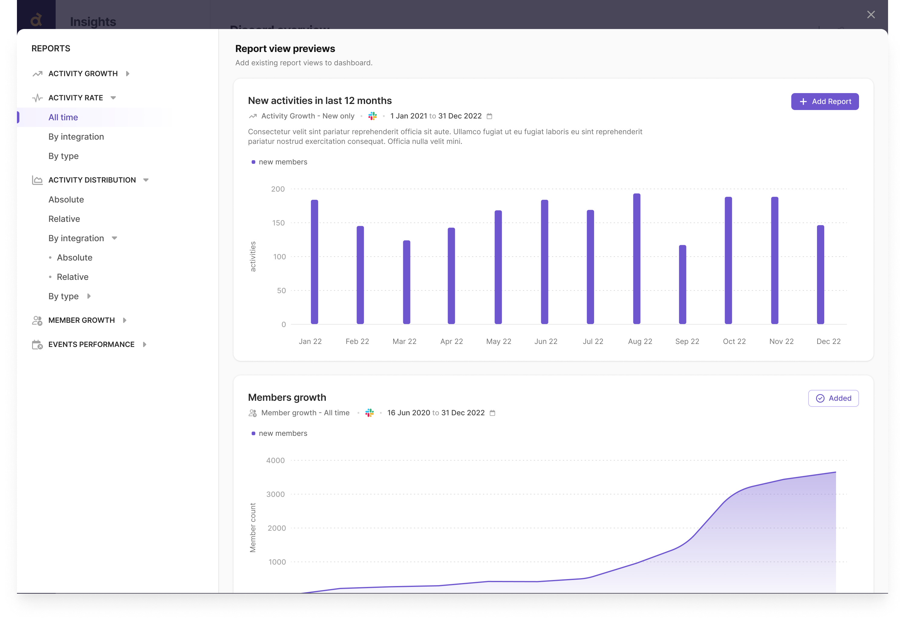 Report View Picker for Dashboard by usrnk1 on Dribbble