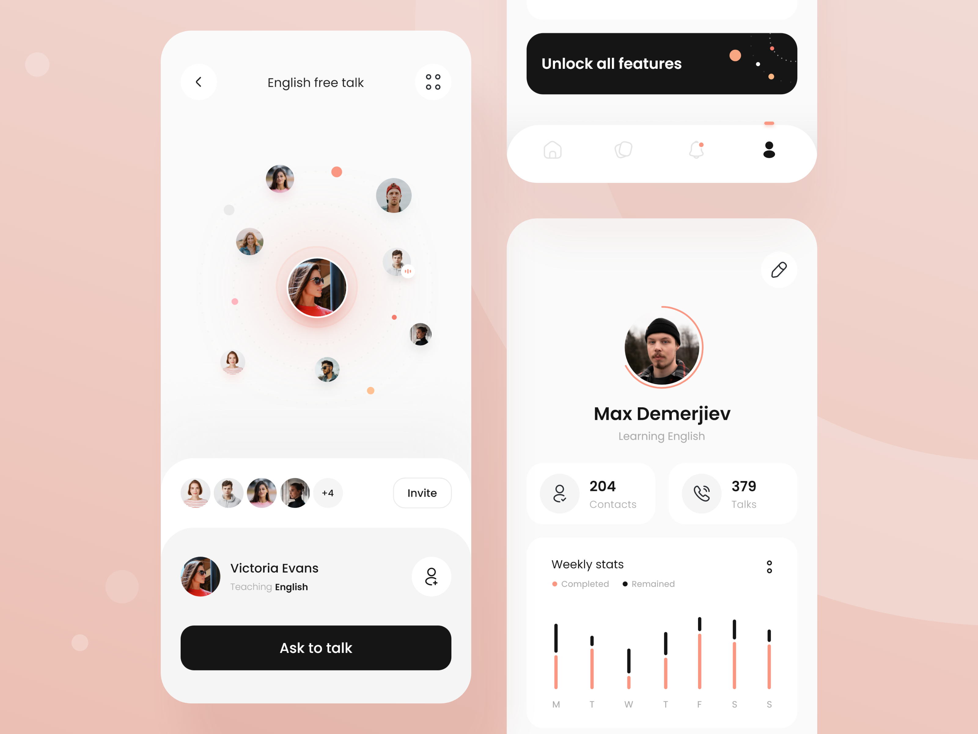 Language Learning App by Fereshteh on Dribbble