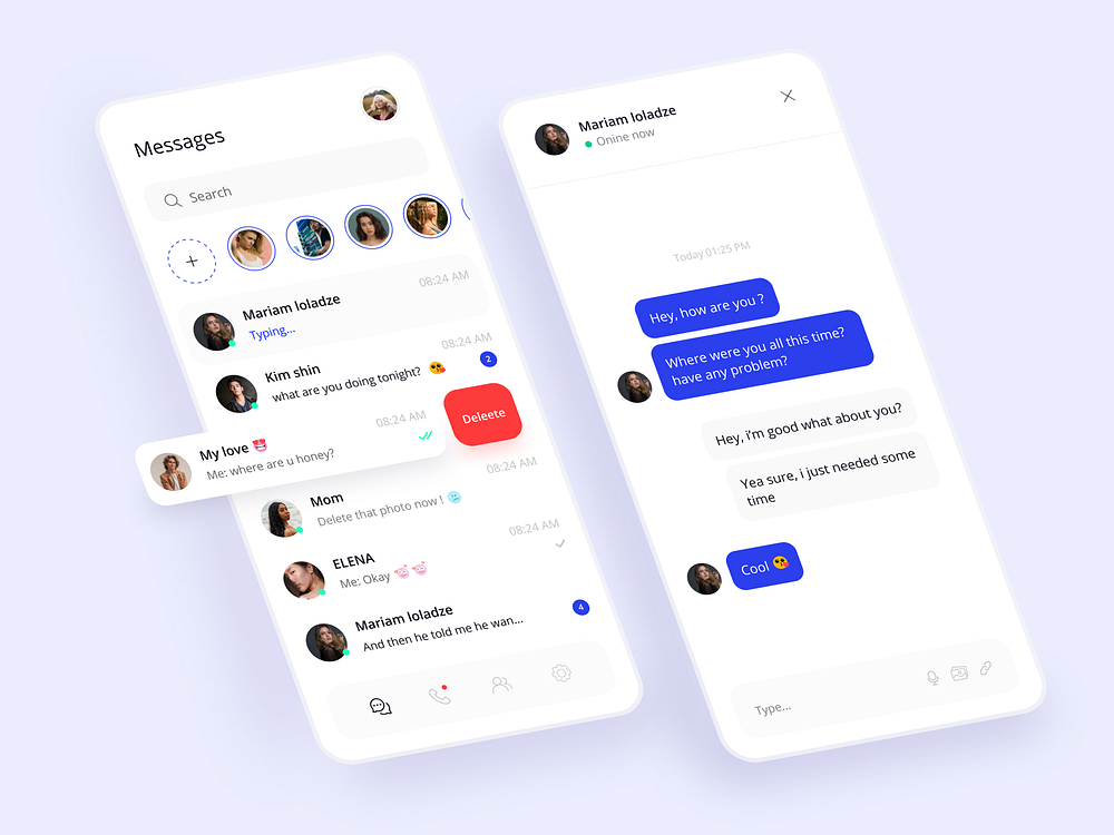 Simple Messaging App Concept by Giorgi for Ascended on Dribbble