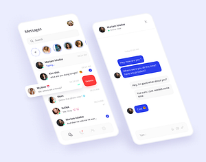 chat mobile app by Tako Chkhikvadze for Ascended on Dribbble