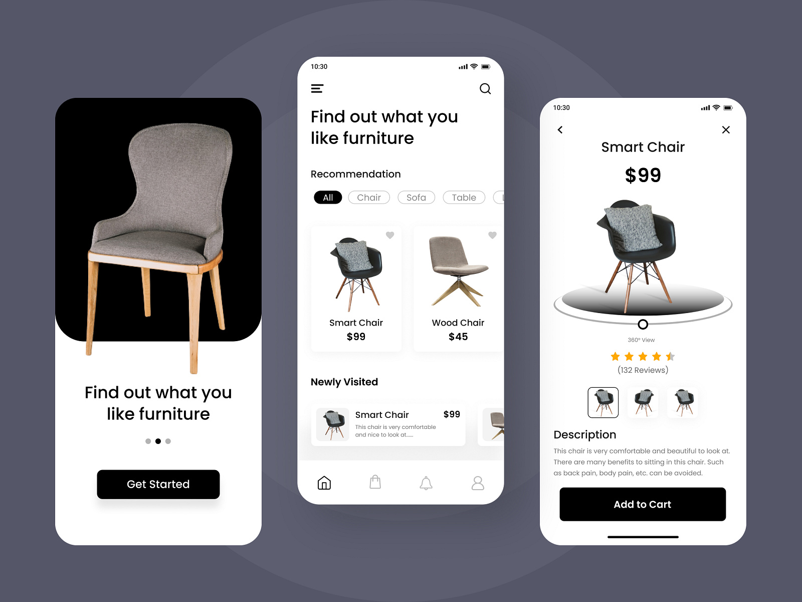 Furniture E commerce app by Sajib Ahmed on Dribbble Furniture E commerce app by Sajib Ahmed on Dribbble