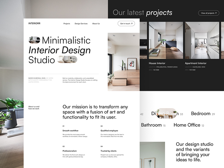 Interior Design Studio - Homepage by Viktor Gajlovic on Dribbble