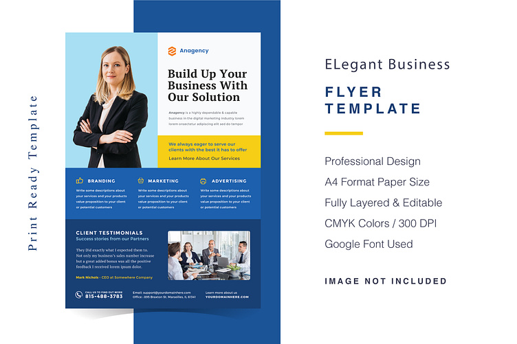 Elegant Business Flyer Template by ianmikraz on Dribbble