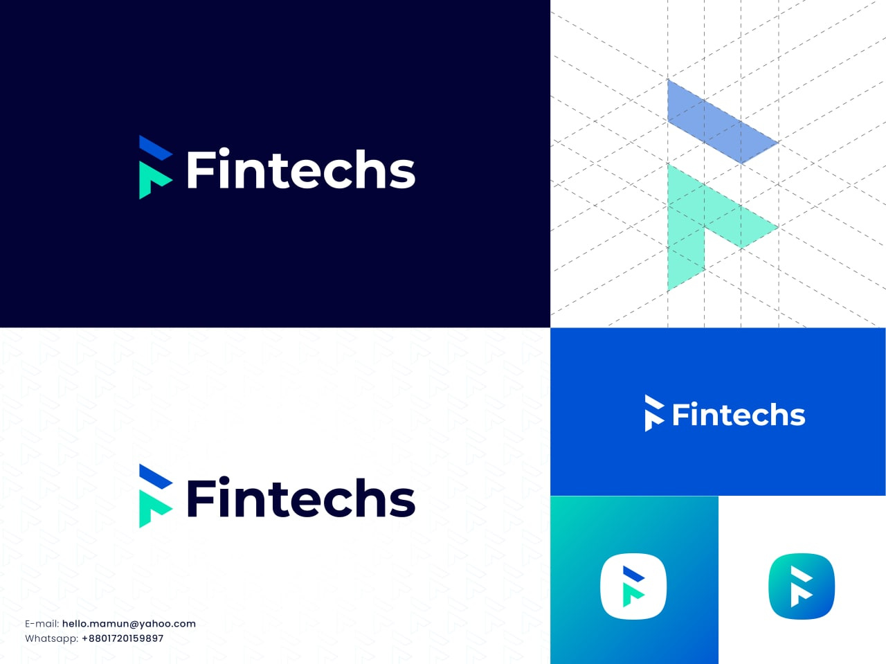 Fintechs - Abstract Letter F Logo by Al Mamun | Logo & Branding Expert ...